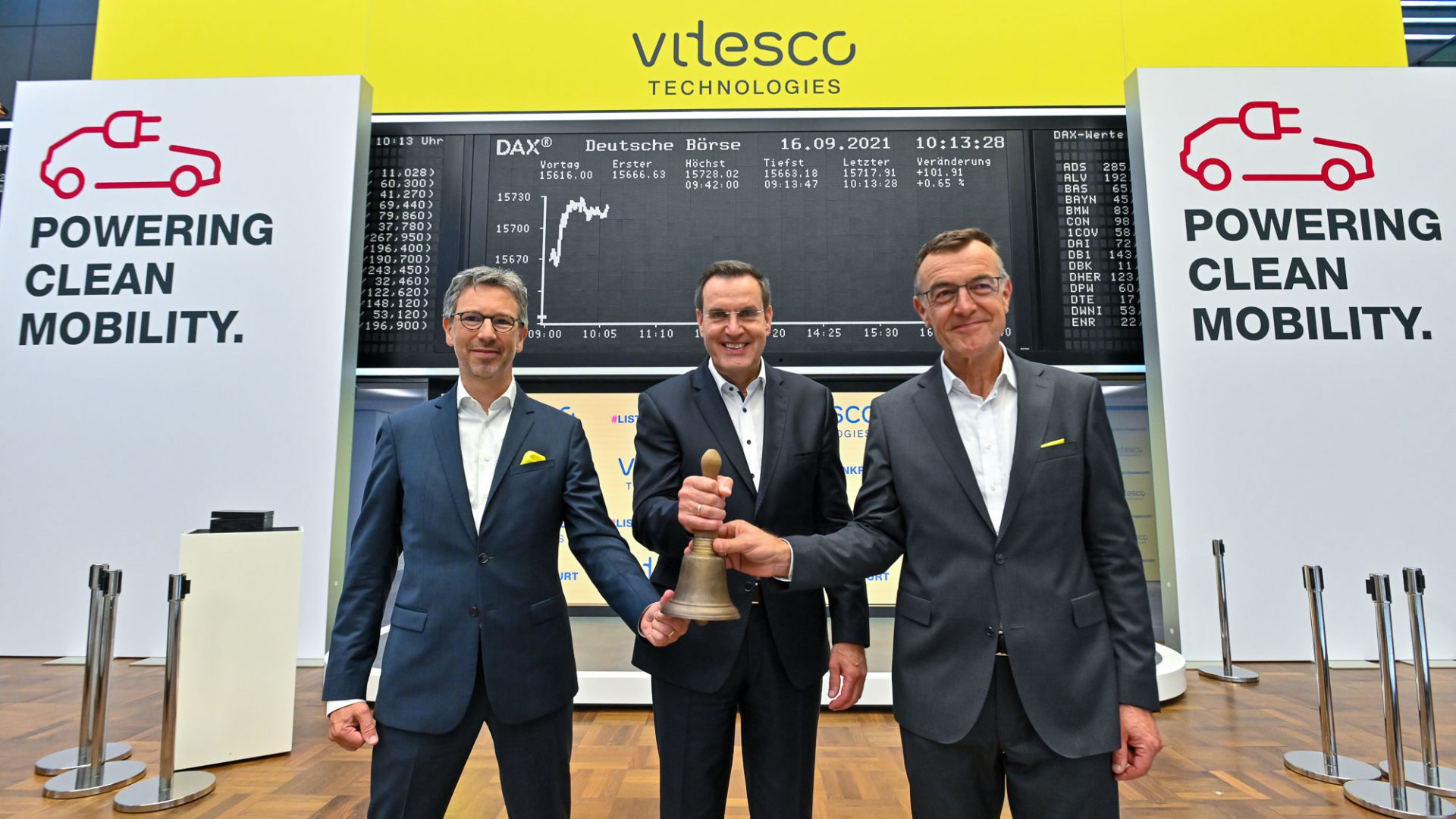 Vitesco Technologies now listed on the Frankfurt Stock Exchange