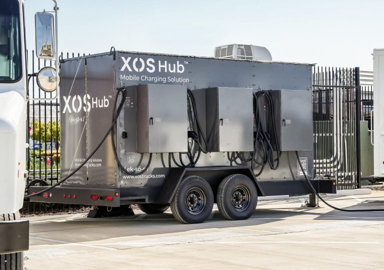 Here's the second generation Xos Hub mobile charging solutions for CVs