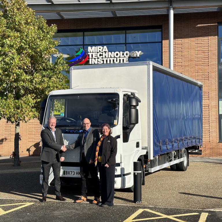 Tevva 7.5 ton BEV truck delivered to the MIRA Technology Institute