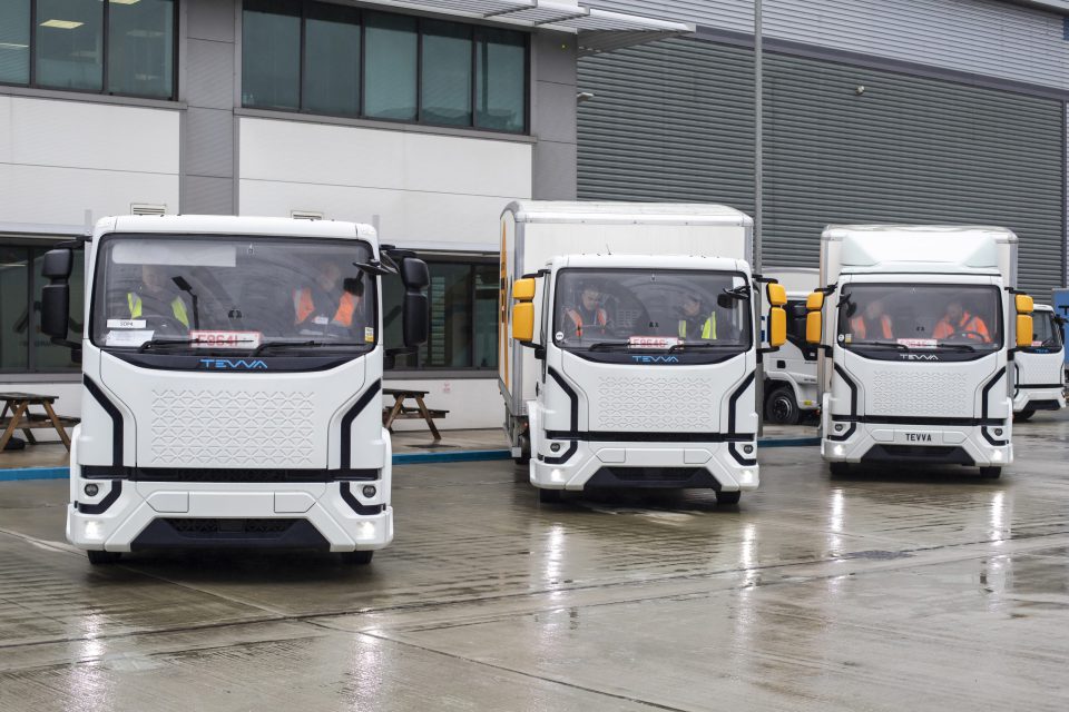 Tevva started test drives of its 7.5 ton electric truck in the UK