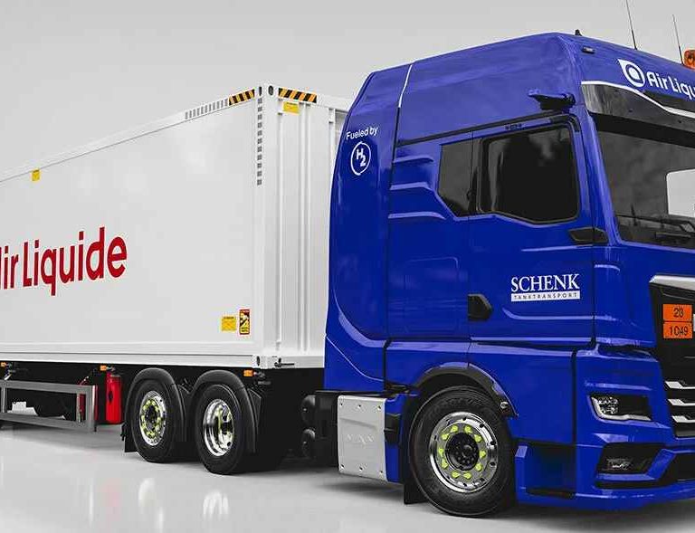 MAN hydrogen trucks at work in the Netherlands for Air Liquide